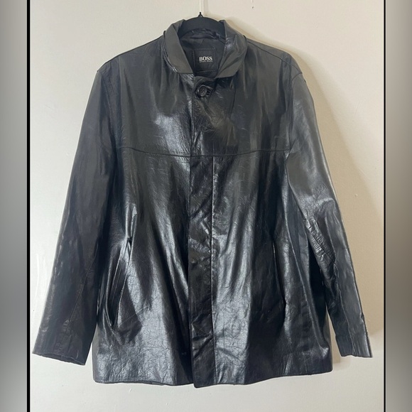 Boss | Jackets & Coats | Hugo Boss 0 Kalbsleder Calfskinleather Jacket ...